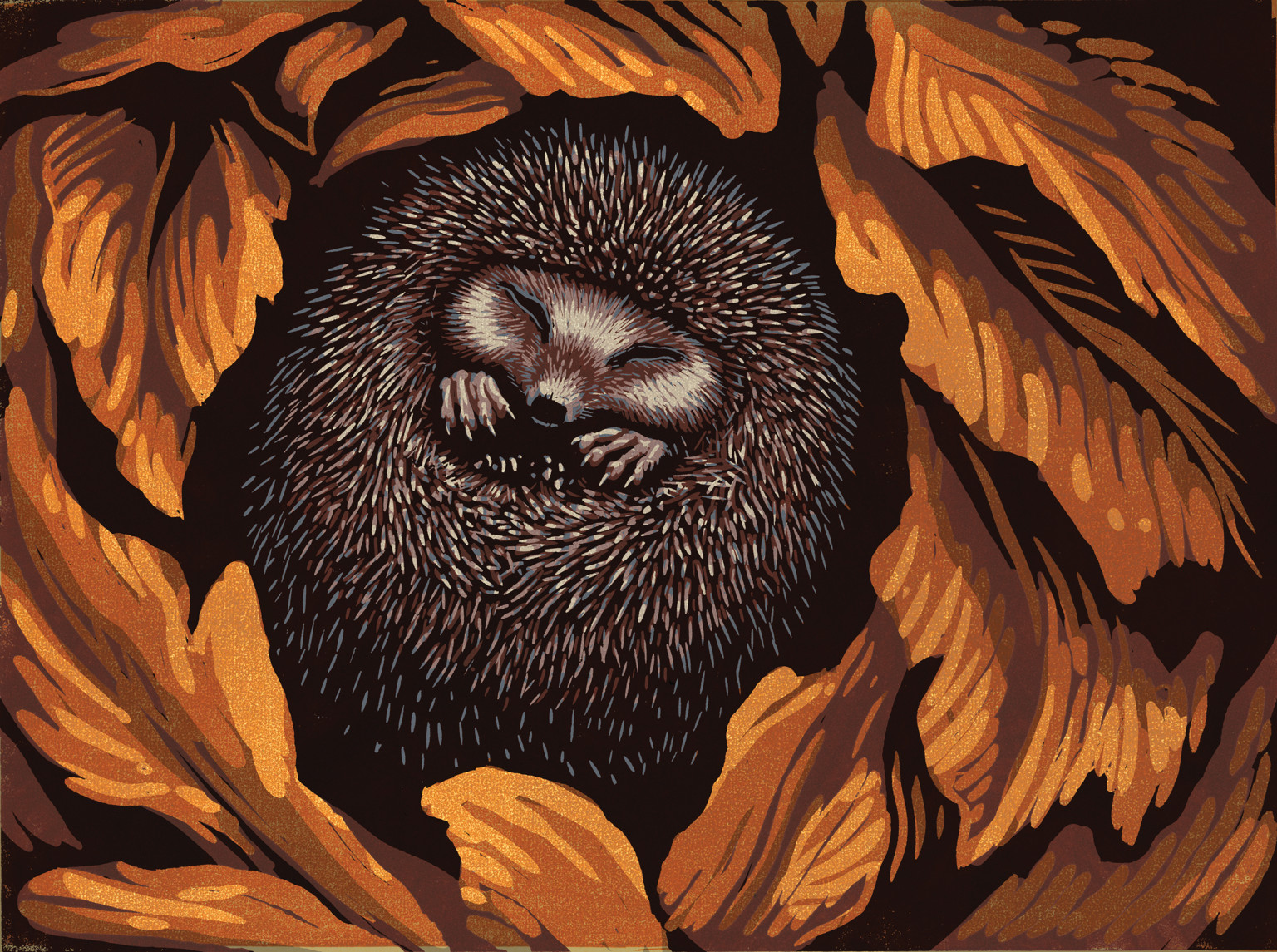 Chris Wormell's enchanting hibernating animal series for the Royal Mail ...