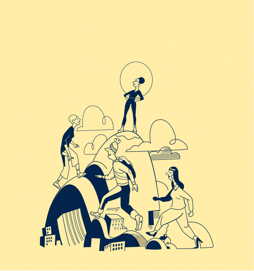 Robert Ball creates a series of humanising illustrations for Techspace ...