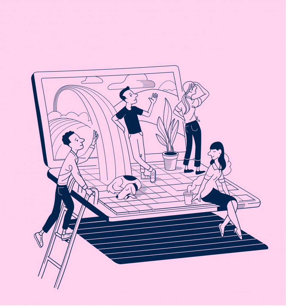 Robert Ball creates a series of humanising illustrations for Techspace ...